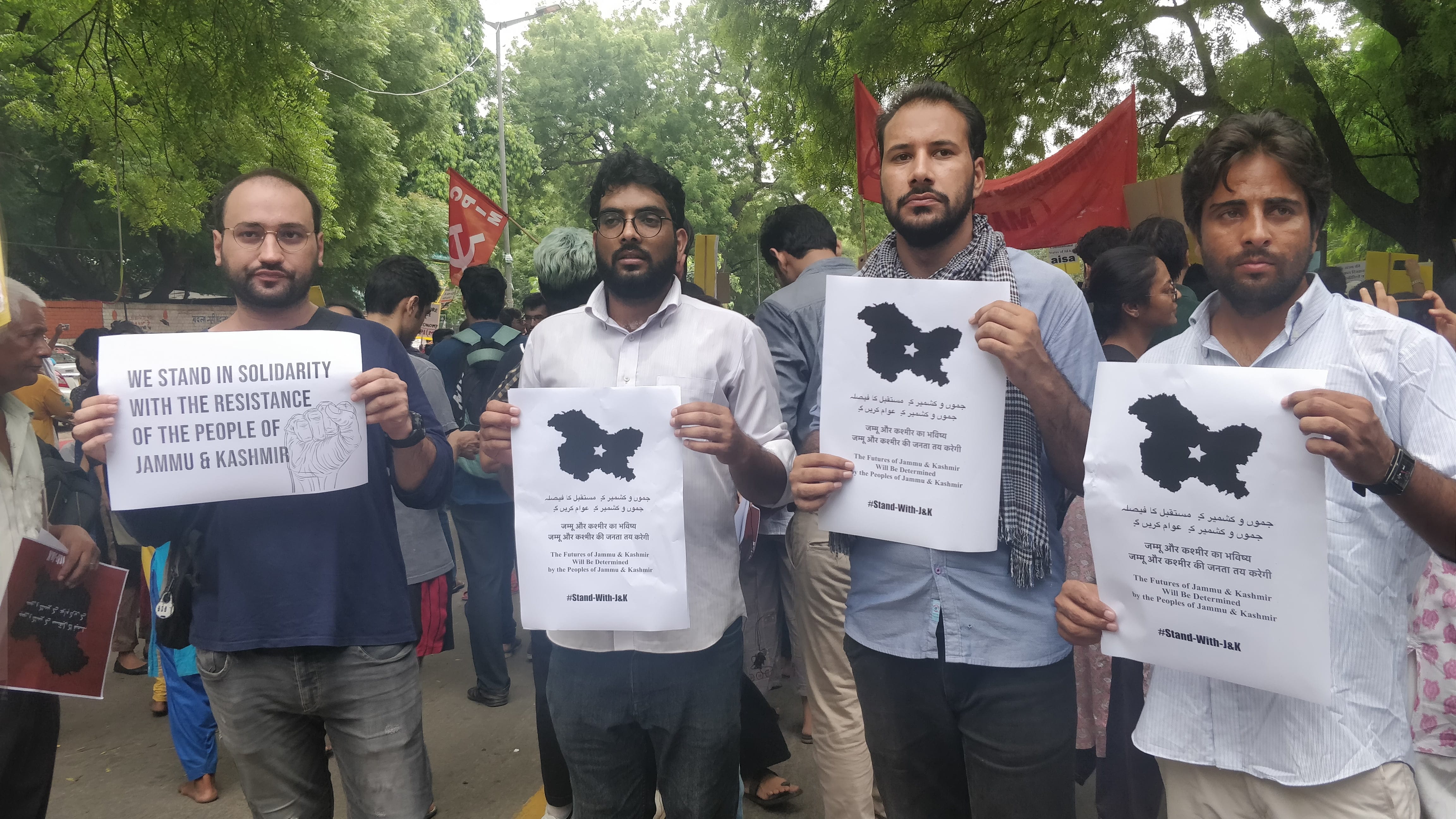 In Photos: Delhi Protests Against The Article 370 Abrogation
