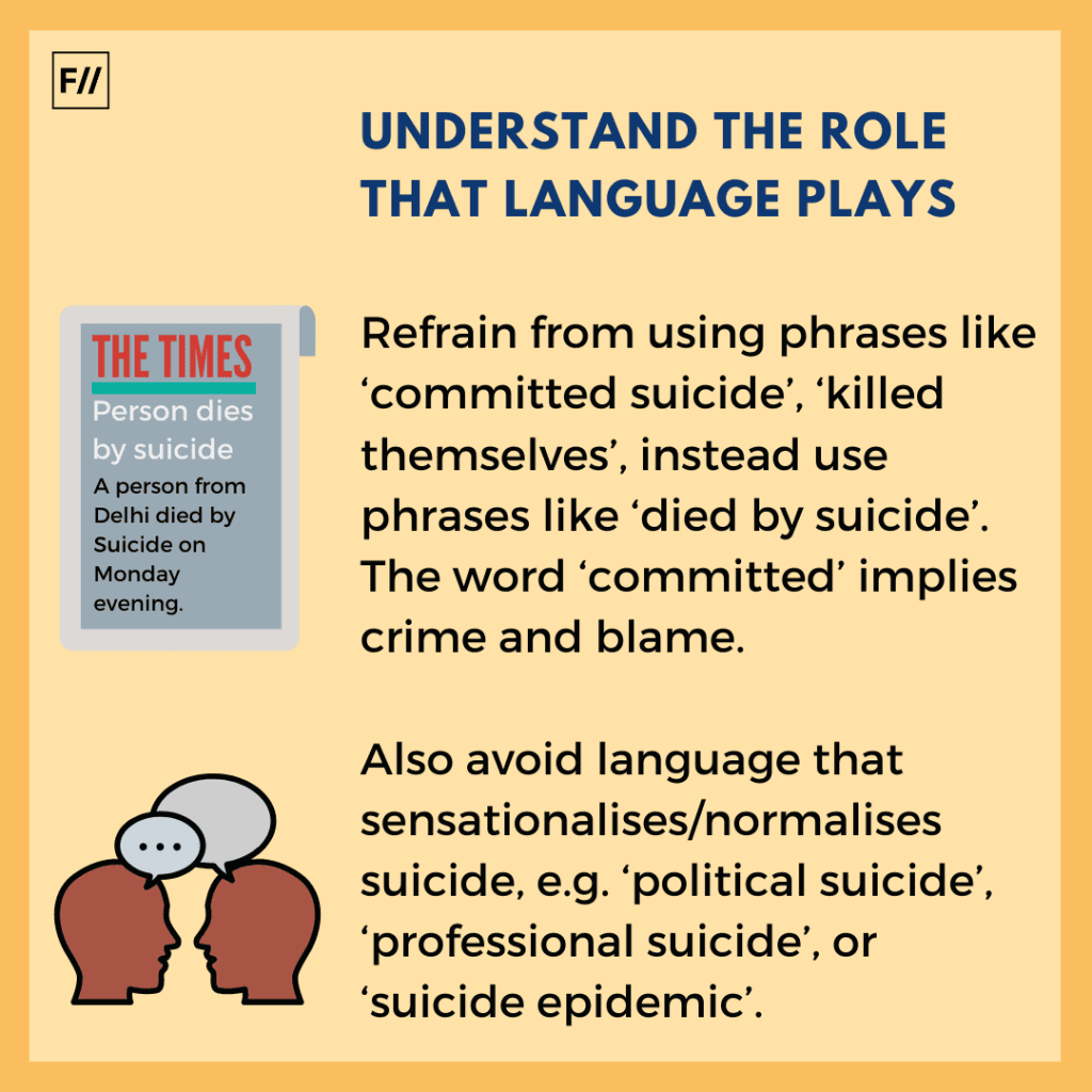 Infographic: How To Sensitively Report Suicide | Feminism in India